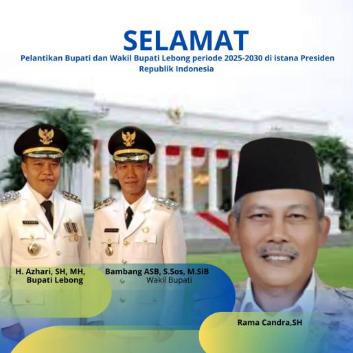 Rama Candra, SH Ucapkan Selamat atas Pelantikan Bupati dan Wakil Bupati ...